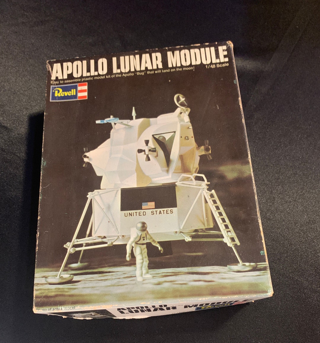 1968 Vintage APOLLO Lunar Module Revell Model Kit 1/48 Scale Model Kit ...