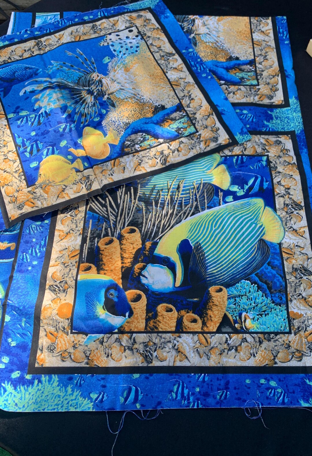 Blue Ocean Fabric Coral Sea Springs Industries - Etsy