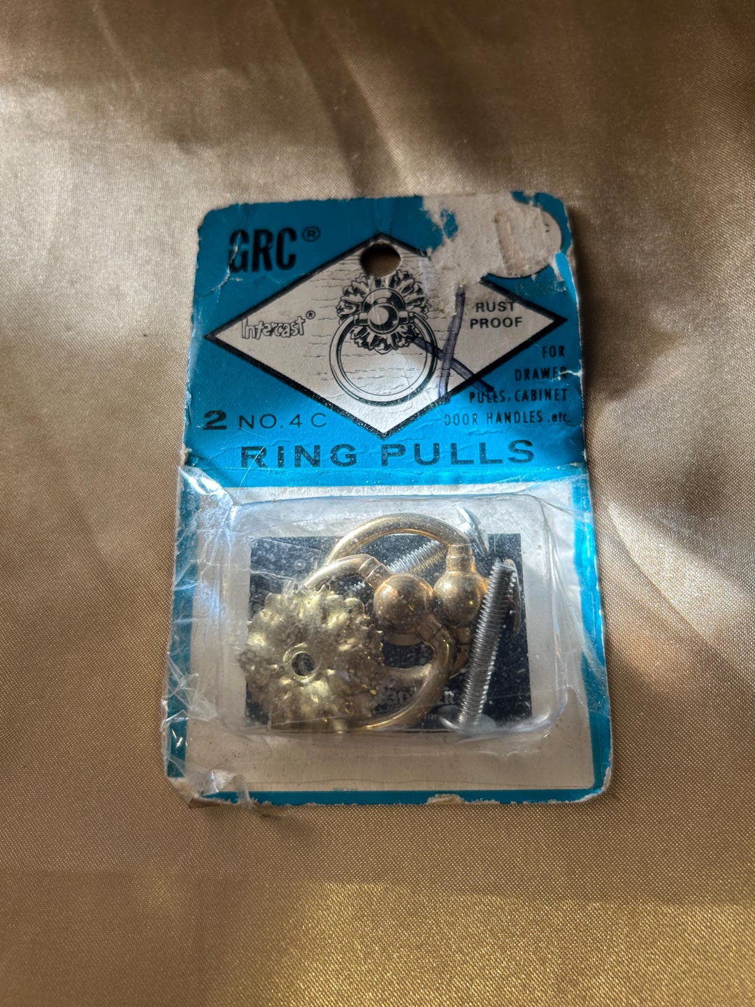 Vintage GRC Rust Proof Pulls Cabinet Handles Intercraft Hardware Parts ...