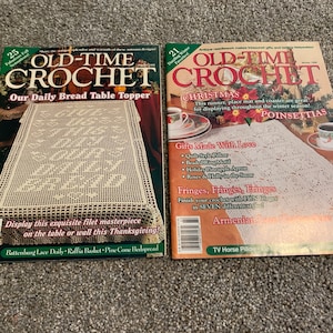 Vintage Old Time Crochet Magazine Two Pattern Magazines 1998 Autumn and ...