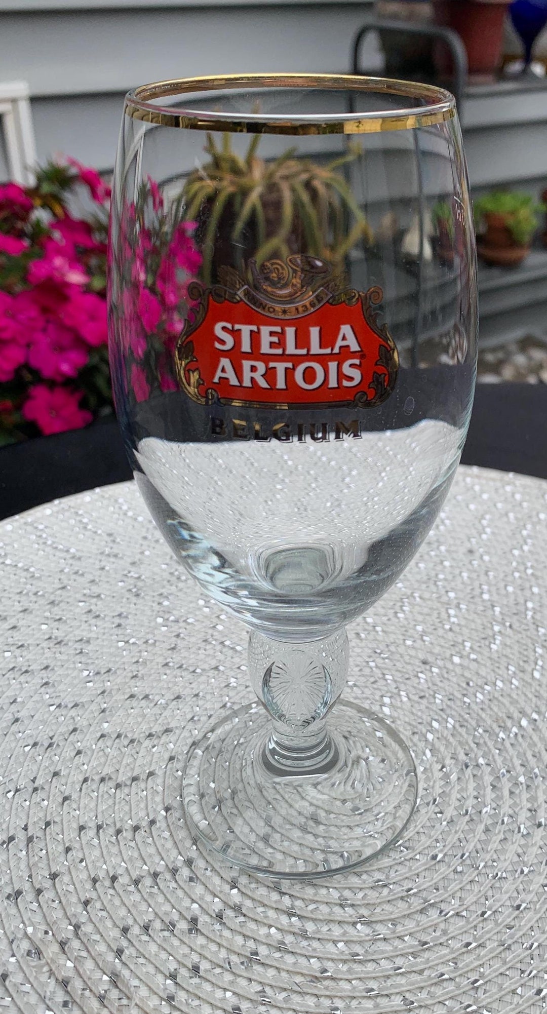 Stella Artois Belgium Fancy Beer Glass 33 Cl - Etsy