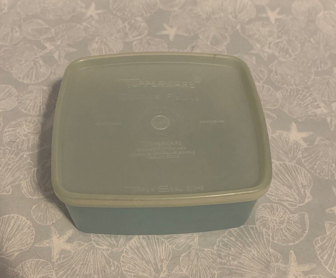 Vintage Tupperware Blue Square Storage Keeper - Etsy
