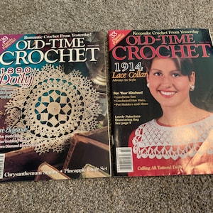 Vintage Old Time Crochet Magazine Two Pattern Magazines 1996 Autumn and ...