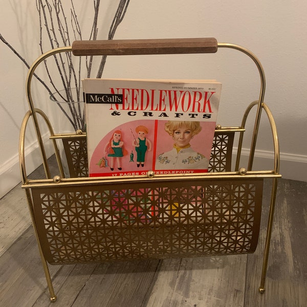 Metal Vintage Magazine Rack - Etsy