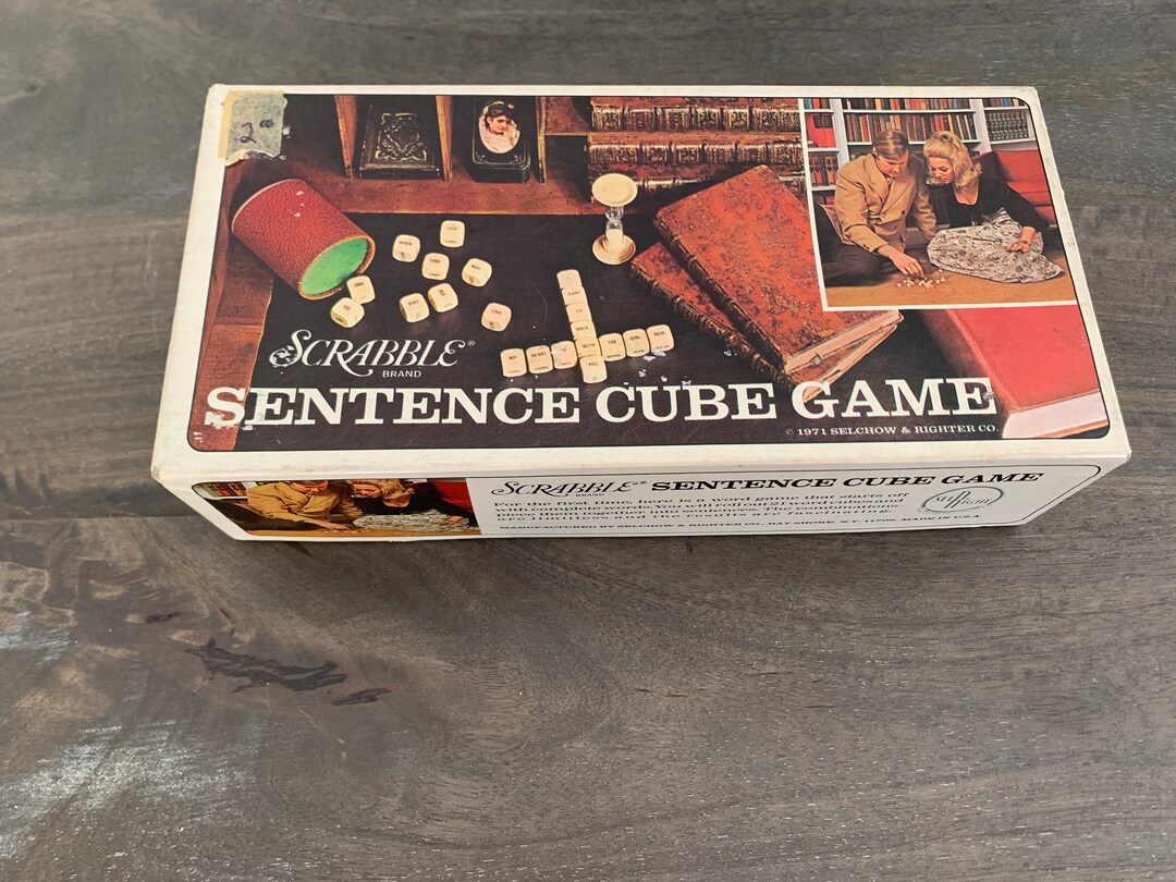 1971 Scrabble Sentence Cube Game Collectible Board Game - Etsy