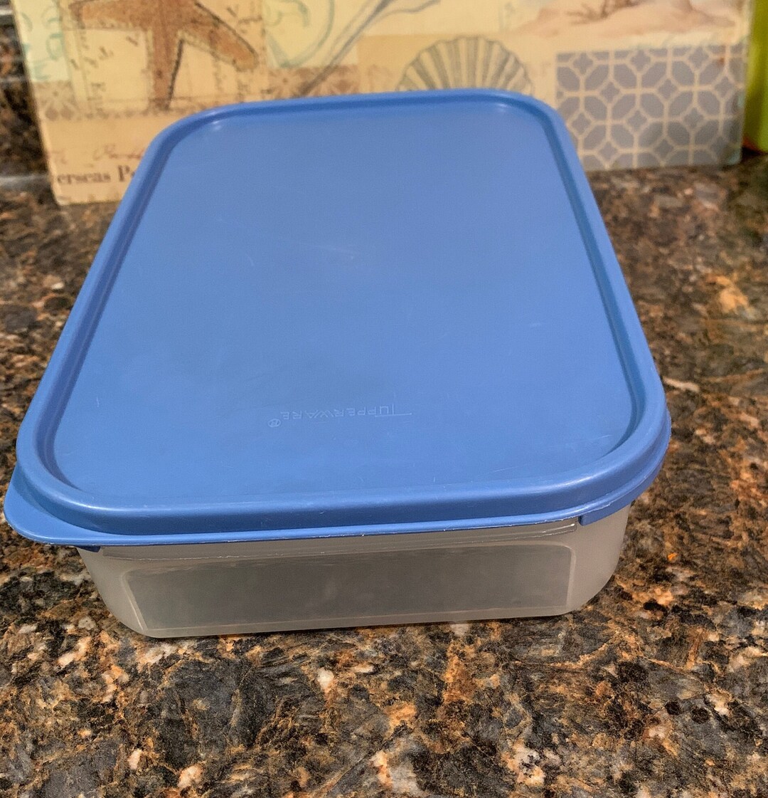 Vintage Tupperware Blue Lid Modular Mates Rectangle 8.5 Cups - Etsy