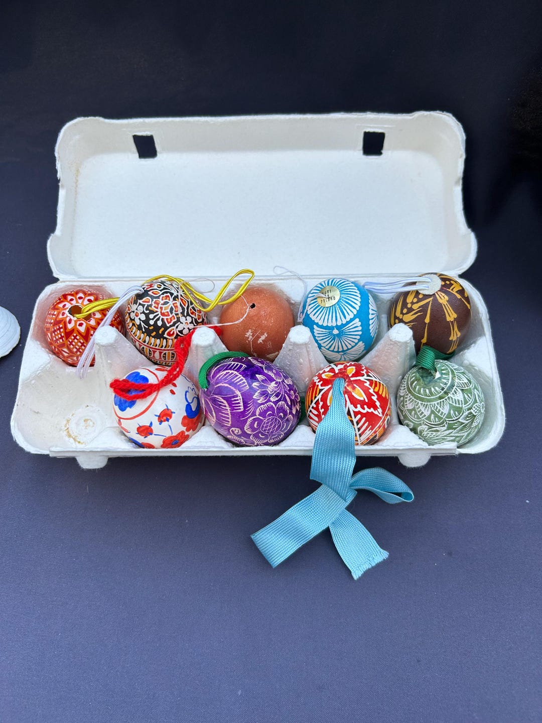 MCM Egg Ornaments Hand-painted Vintage Eggs Real Eggshells - Etsy