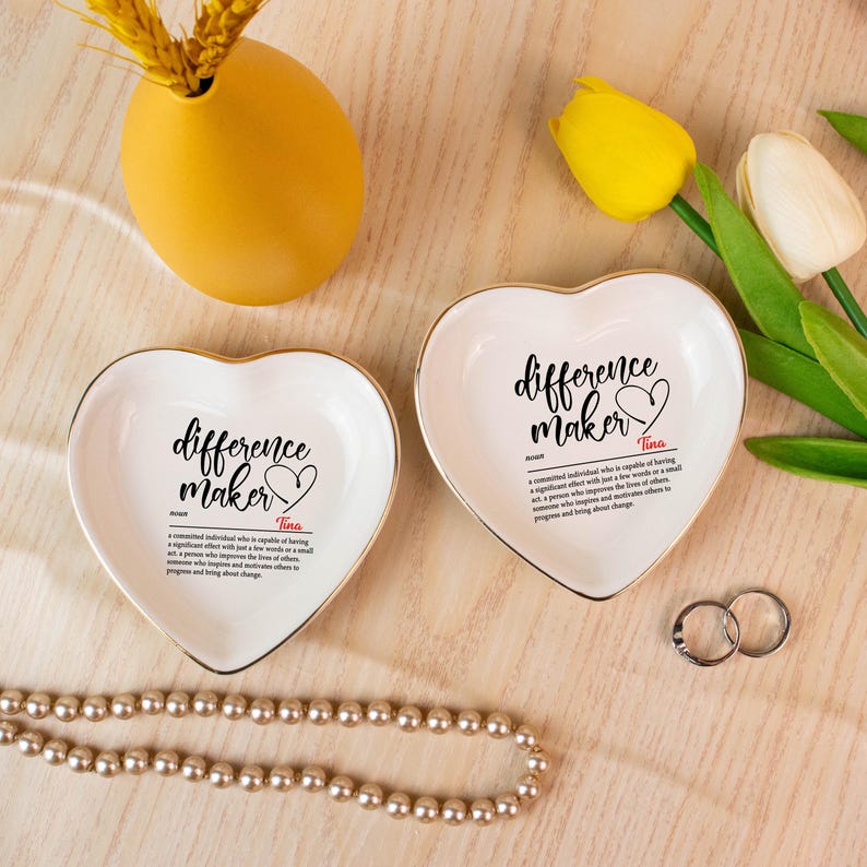 Holiday Difference Maker Trinket Dish – Personalized Gift for Teacher ...