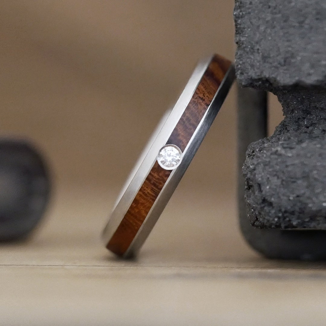 Native Oval Diamond Wood Engagement Ring UK - Etsy