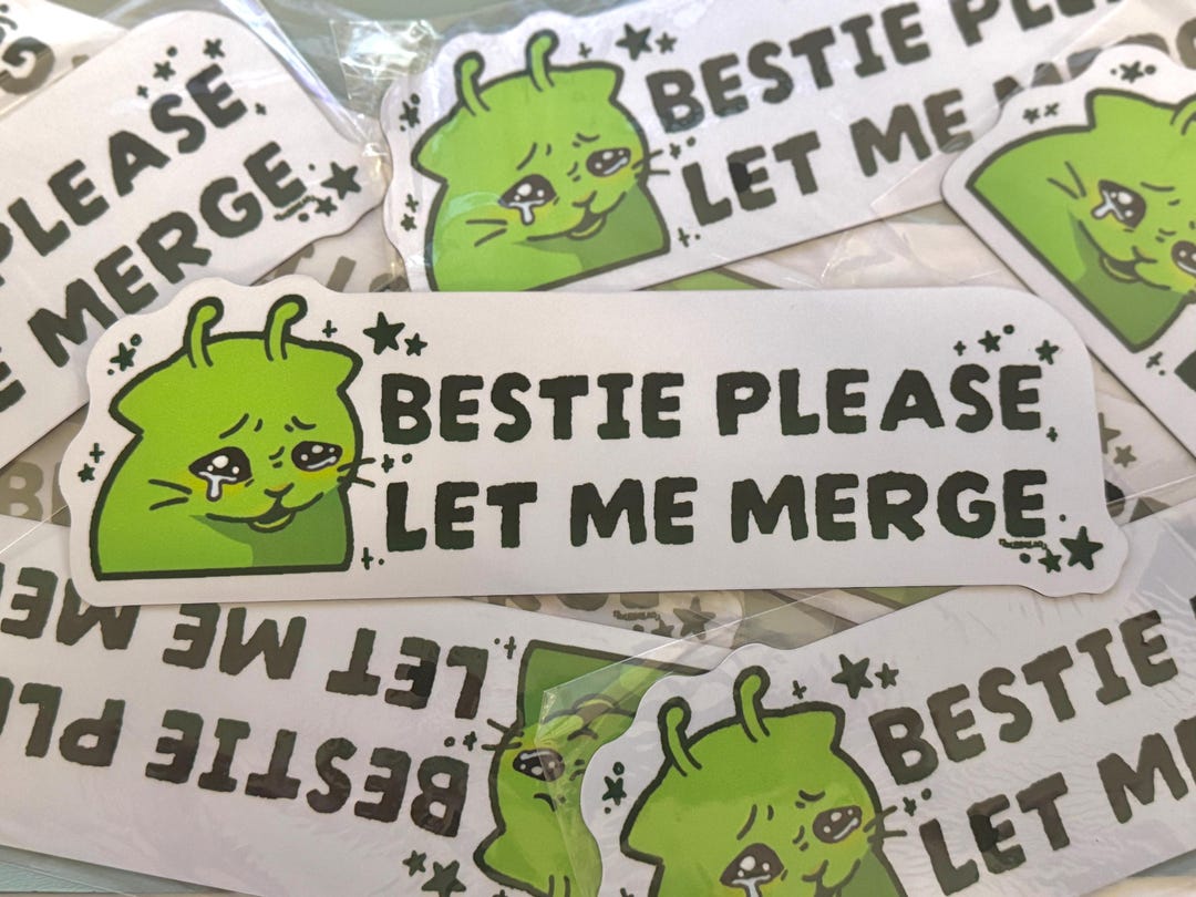 Gleep Glorp Sad Alien Cat Bestie Please Let Me Merge Reflective Car ...
