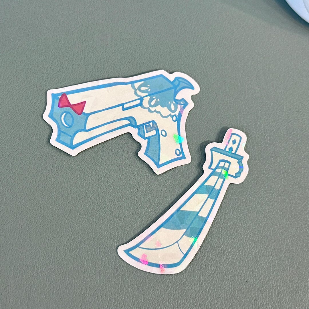 Panty and Stocking Weapon Sticker | Backlace and Stripe | Vinyl Sticker ...