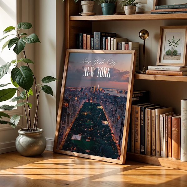 Sunset City Skyline - Etsy
