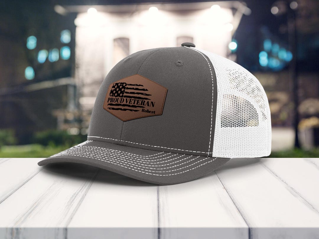 Proud Veteran Trucker Hat, American Flag Trucker Hat,custom Name USA ...