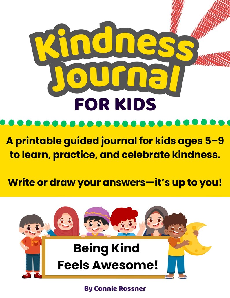 Kindness Journal for Kids | Printable Activity Book for Ages 5–9 ...