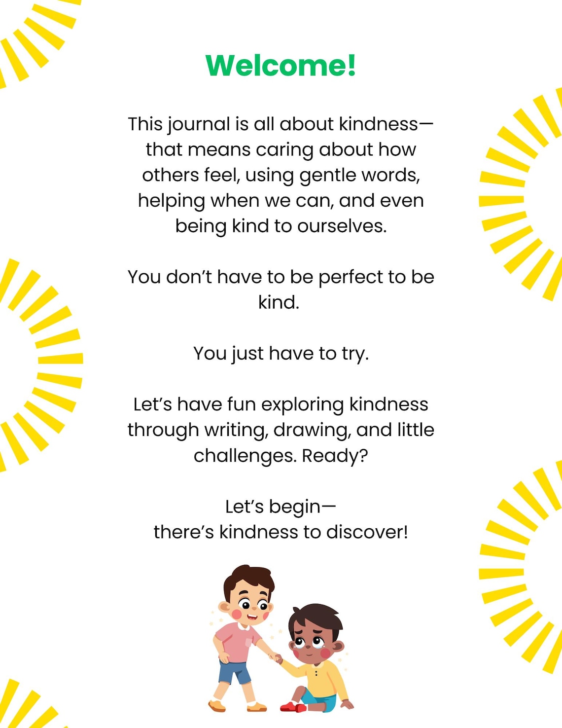 Kindness Journal for Kids | Printable Activity Book for Ages 5–9 ...