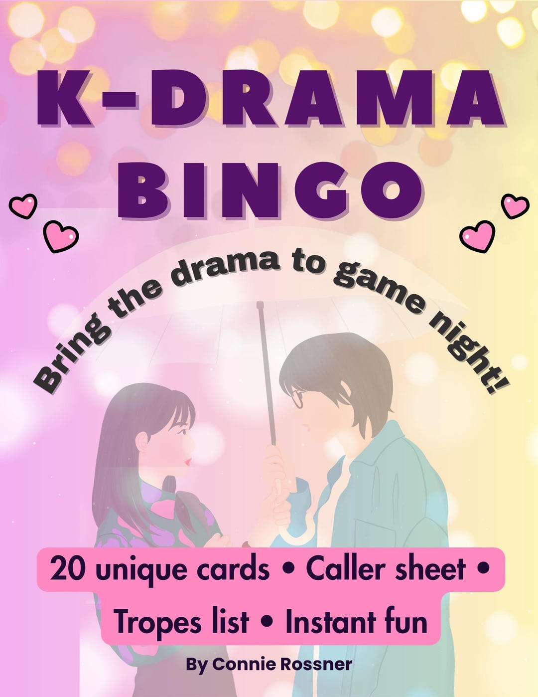 K-drama Bingo Game: Korean Drama Tropes, 20 Unique Cards (instant ...