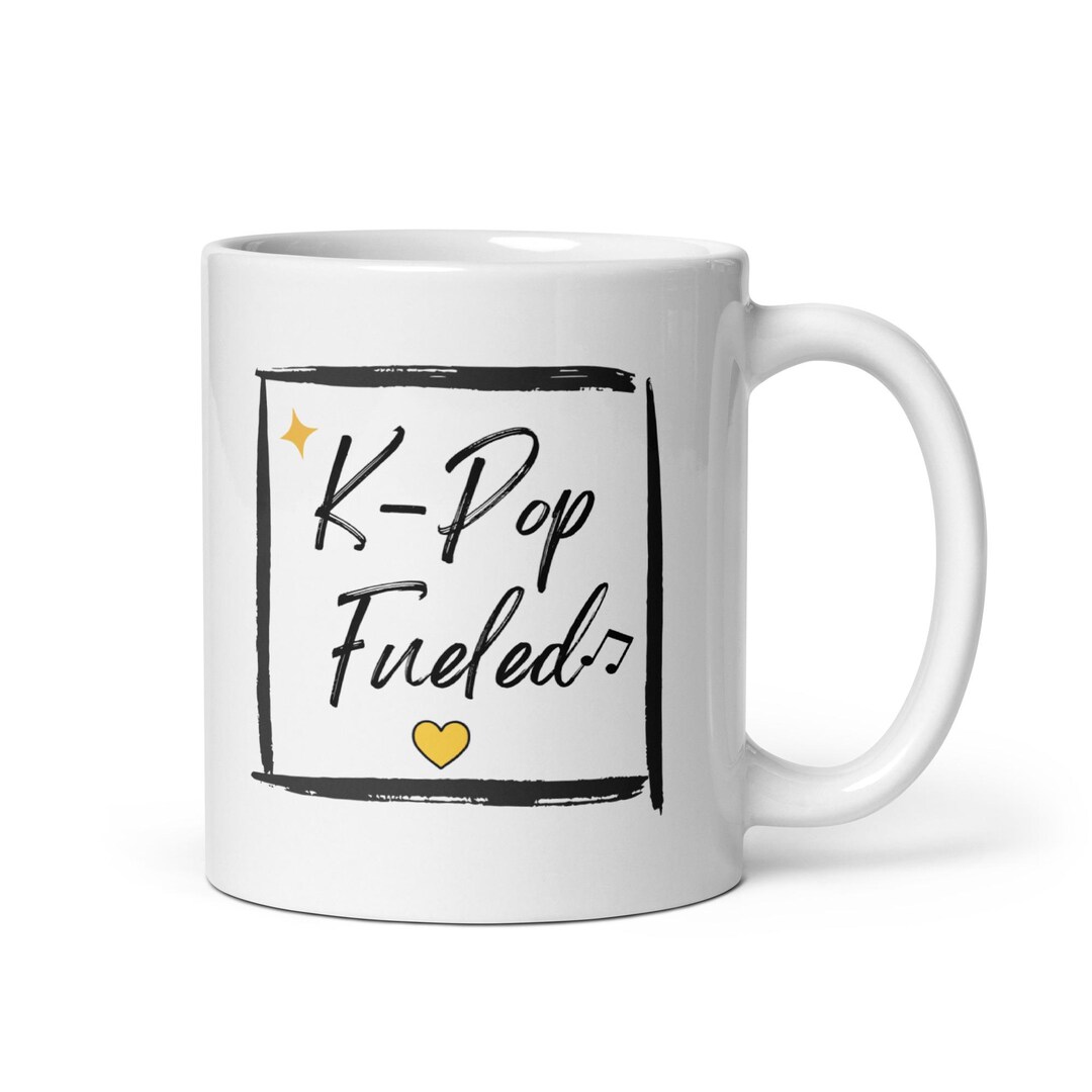 K-pop Fueled Mug • Kpop Fan Coffee Mug • Cute K-pop Aesthetic Cup ...