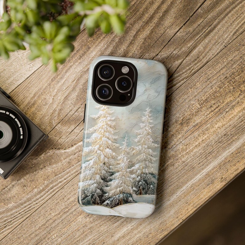 Snow Forest Phone Case Morning Sunrise Winter Atmosphere Landscape ...