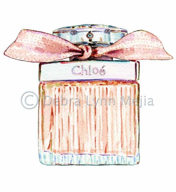 Chloe Perfume Bottle Fashion Print Watercolor Print Fashion - Etsy