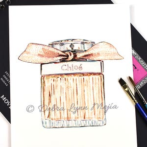Chloe Perfume Bottle Fashion Print Watercolor Print Fashion - Etsy