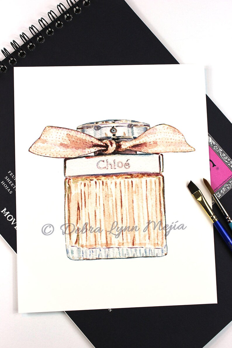 Chloe Perfume Bottle Fashion Print Watercolor Print Fashion - Etsy