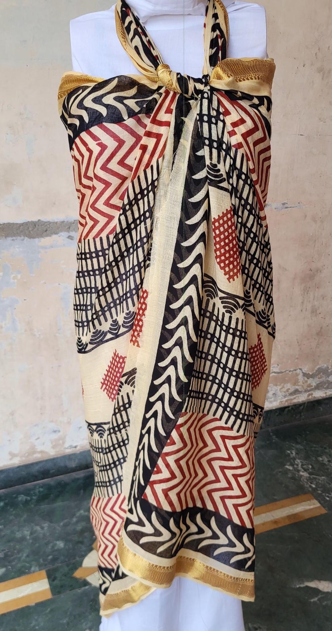 Sparkling Jari Sarong | Metallic Beach Wrap Skirt | Handmade Resort ...