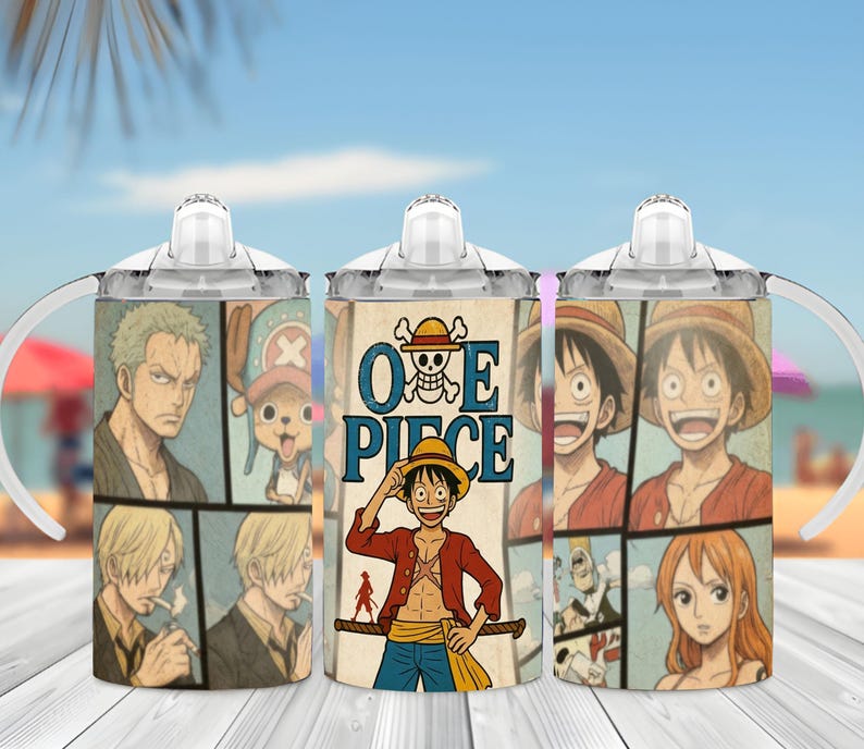 Anime Pirate Boy 12oz Sippy Cup Wrap PNG | Manga Crew Kids Tumbler ...