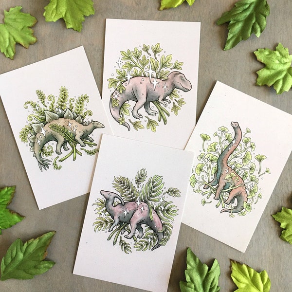 Watercolor Postcards Sets of Animals - Etsy