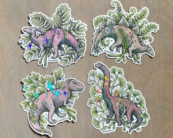 Holographic Dinosaur Stickers - Etsy