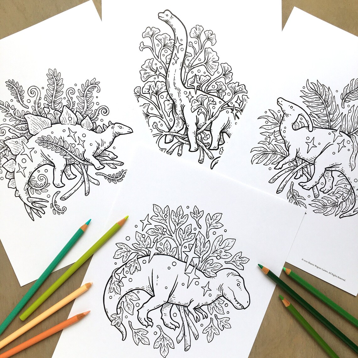 Printable Dinosaur Coloring Pages Natural History Art - Etsy