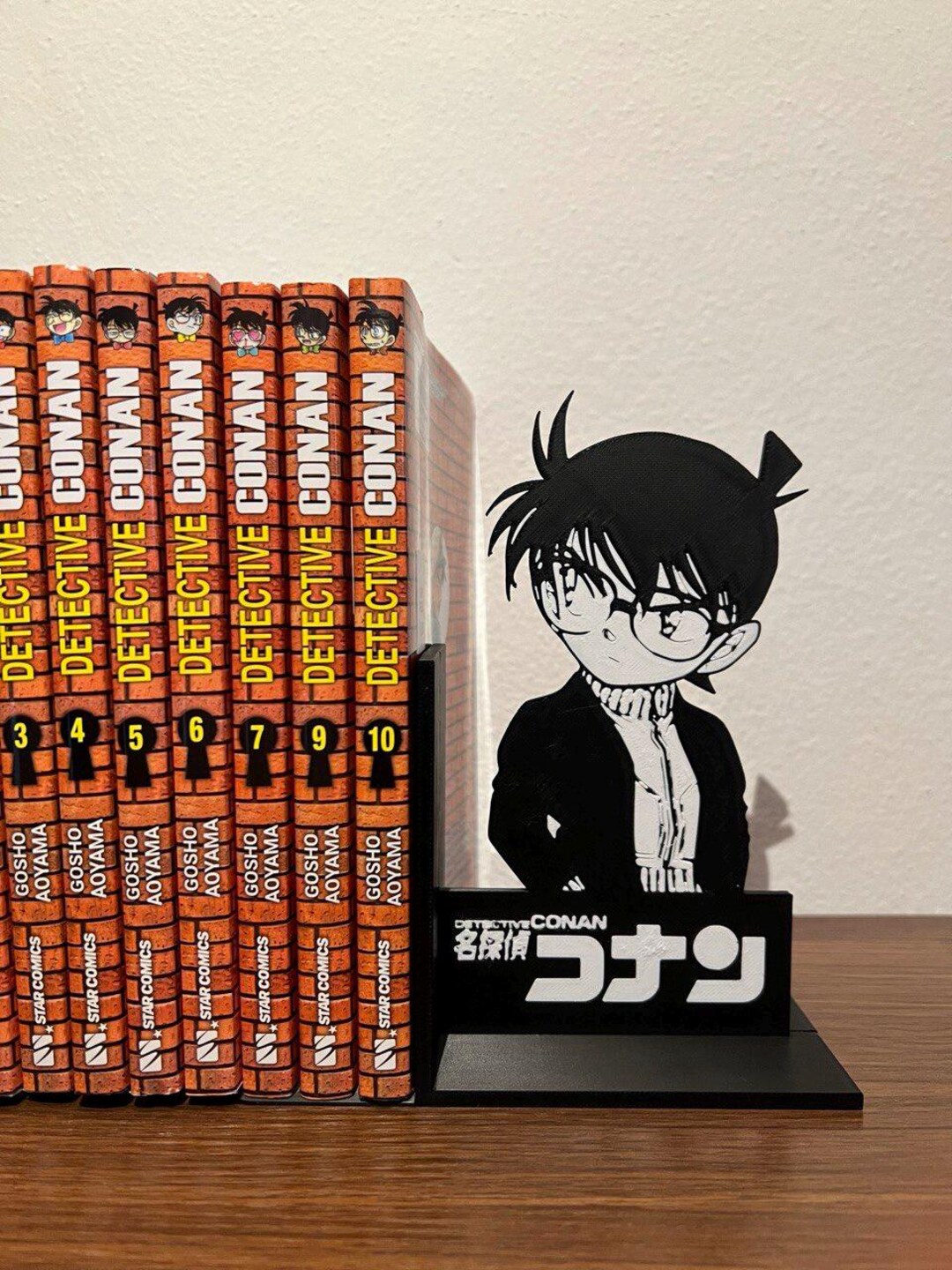 Anime Detective Style Bookend – 3D Printed Manga Book Holder – Handmade ...