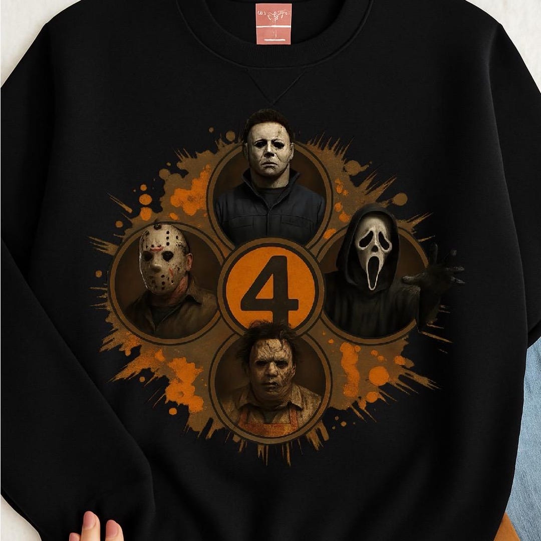 Retro Horror Icons PNG: Michael Myers, Jason, Ghostface, Leatherface ...