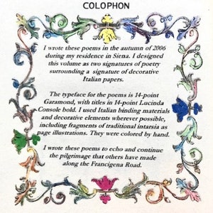 Italian Poems Original, Illustrated Poems From Siena and Tuscany - Etsy