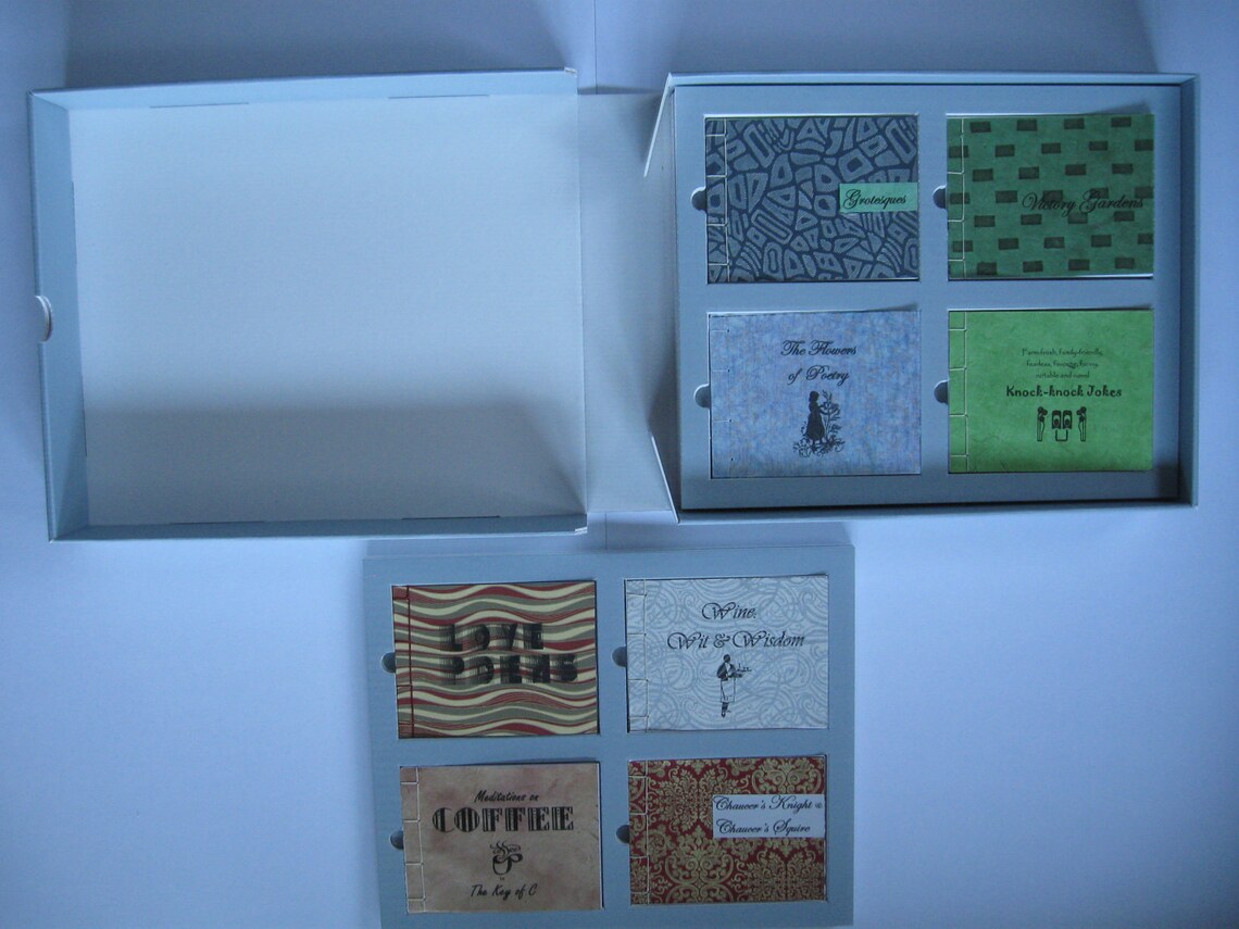 Small Books: 16 Hand-made, "artisan" Books Inset in Framed Pages, Thumb ...