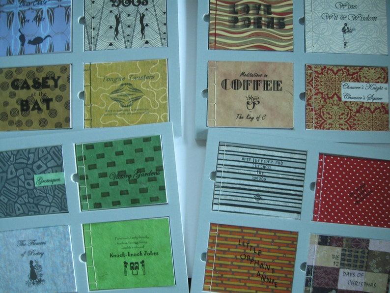 Small Books: 16 Hand-made, "artisan" Books Inset in Framed Pages, Thumb ...