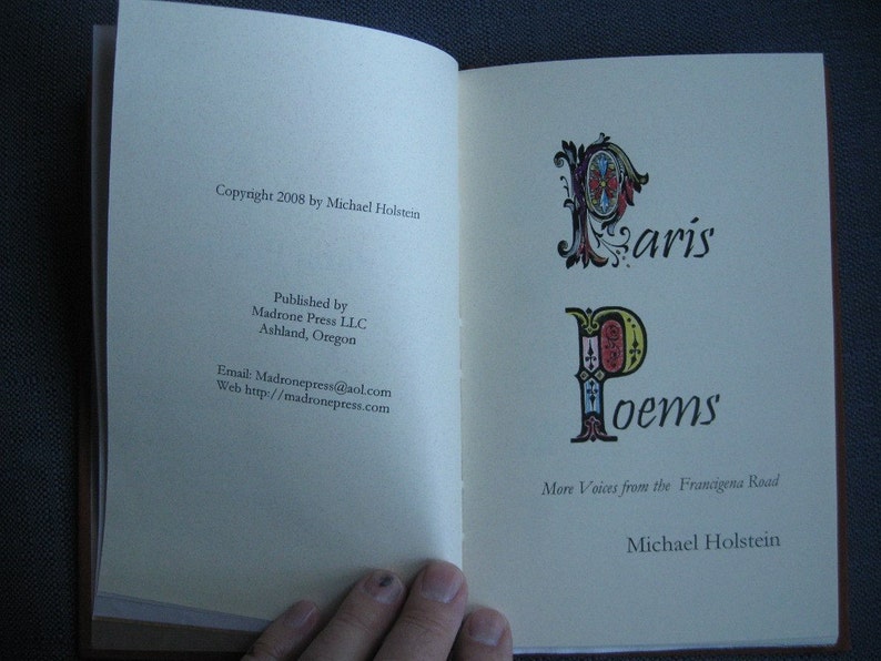 Paris Poems Illustrated Poetry for Those Who Love Paris. Approx. 6 X 9 ...