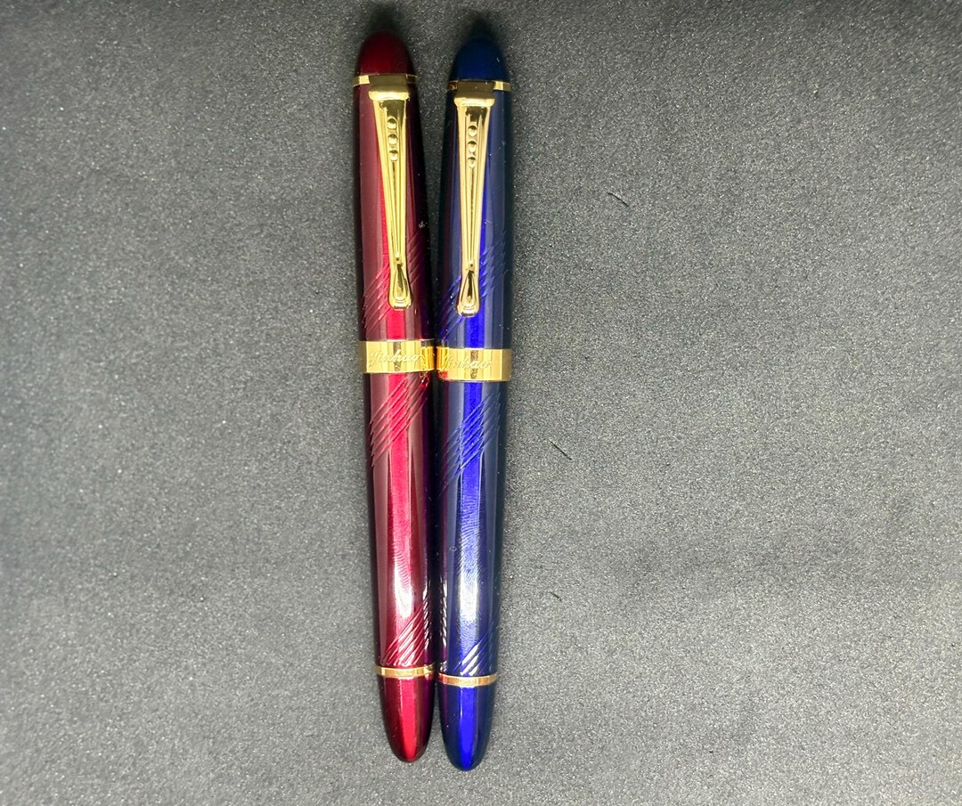 Jinhao X450 Fountain Pen Set – Royal Red & Blue, Golden Trim - Etsy