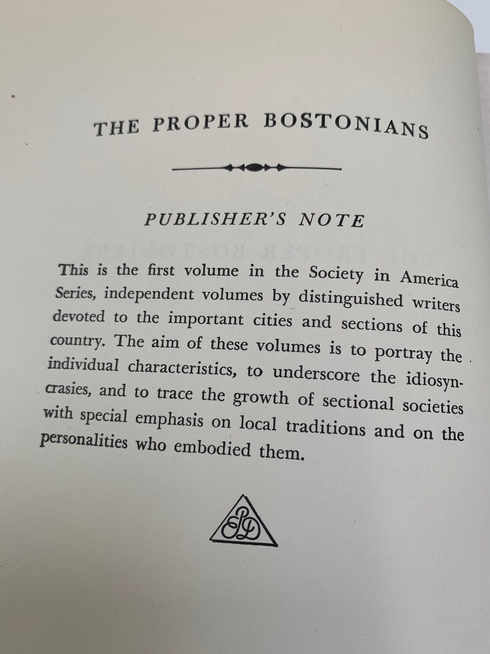 Vintage the Proper Bostonians by Cleveland Amory 1947 7th Printing ...