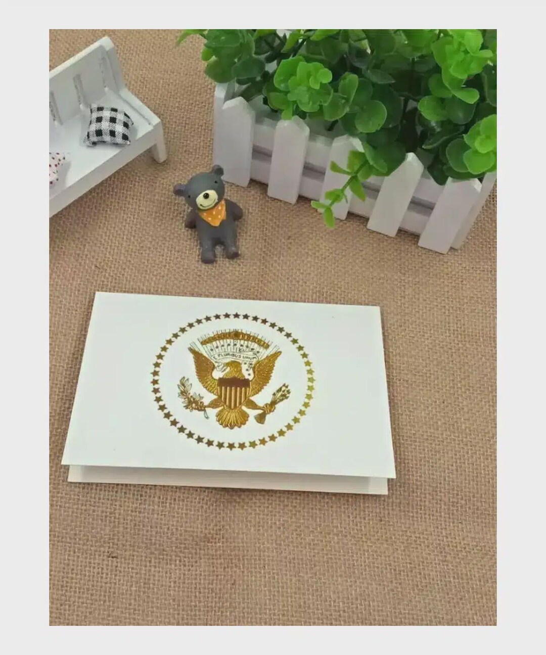 Set of 10 Presidential Seal Matte Paper Blue Note Cards - Etsy