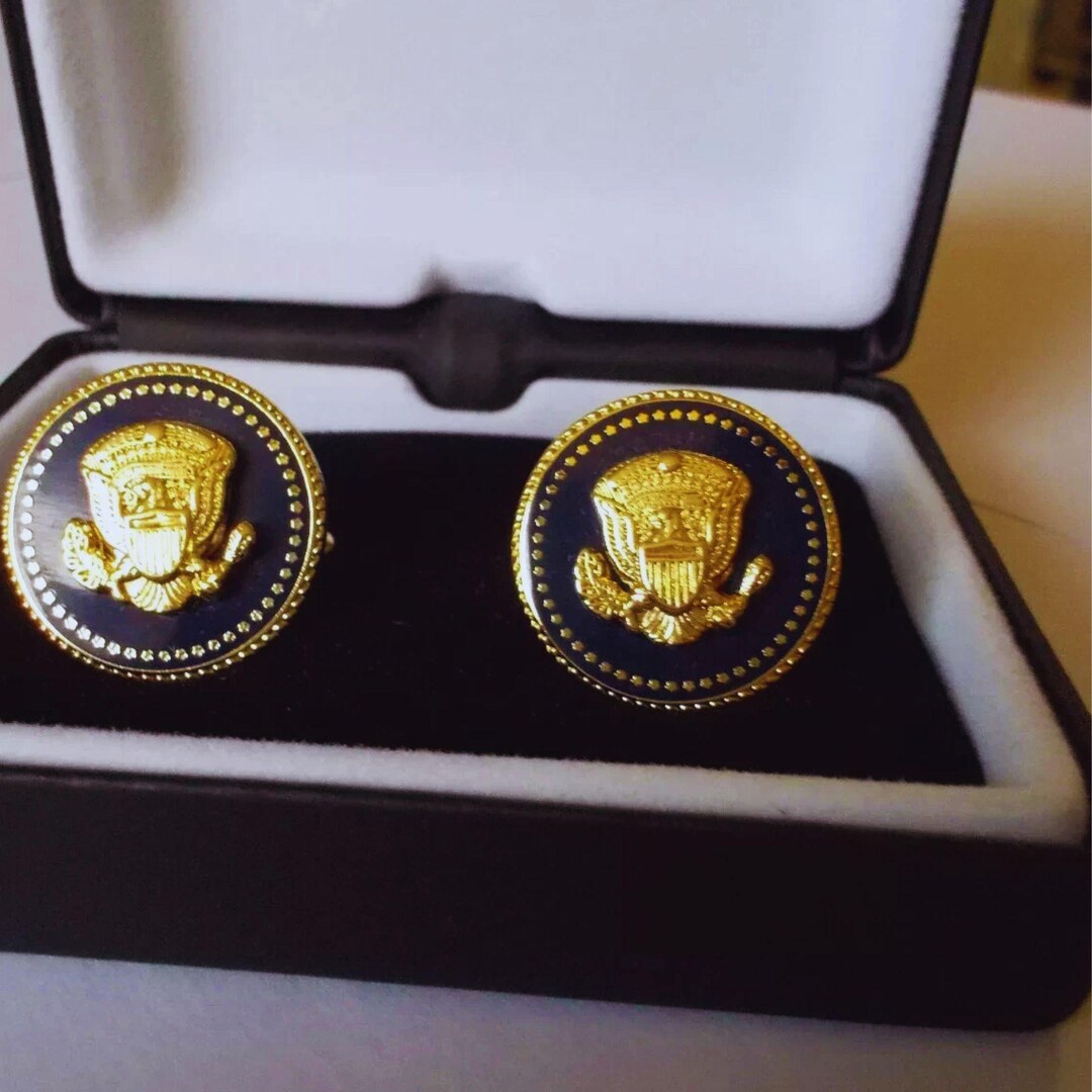 Obama 24k Gold-plated Eagle Cufflinks: Presidential Gift Set - Etsy
