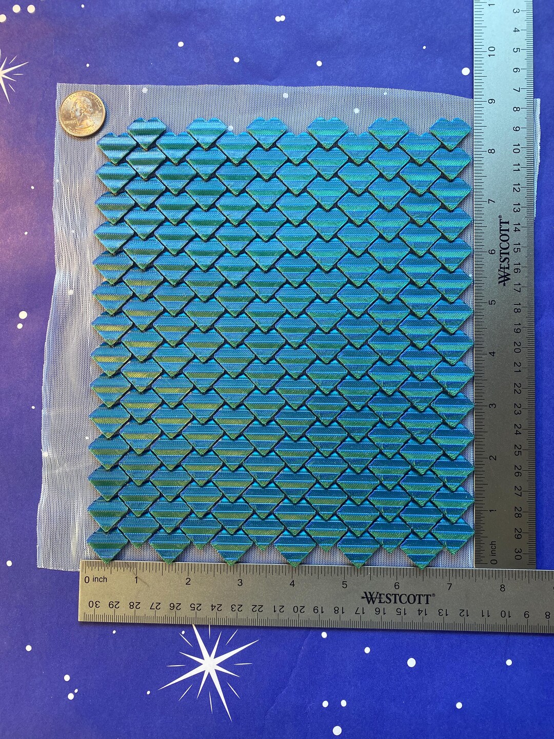 Overlapping Diamond Lizard Scale Armor 3D Printed Fabric Great for ...