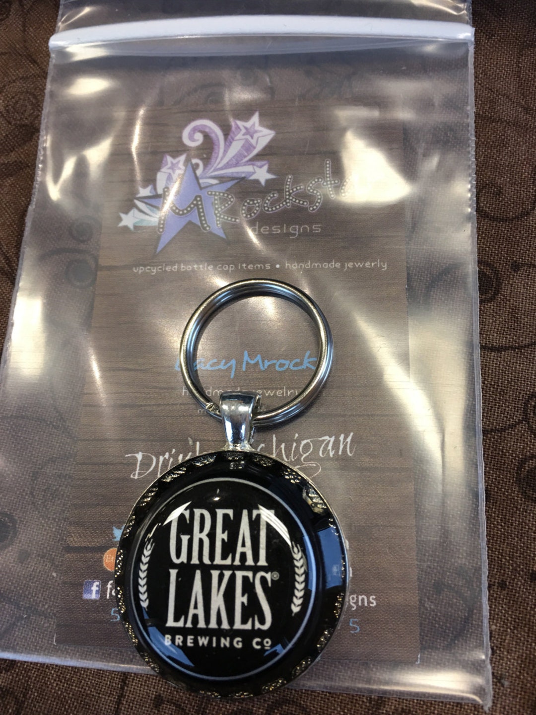 Great Lakes Upcycled Keychain - Etsy