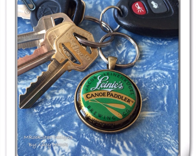 Canoe Paddler Upcycled Keychain - Etsy