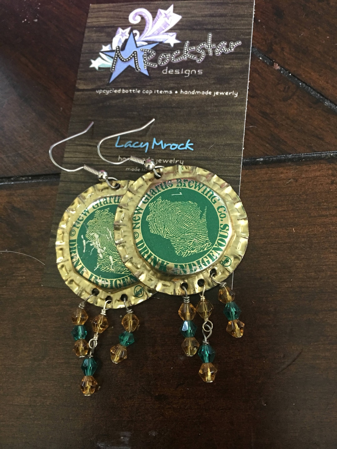 New Glarus Brewing Upcycled Earrings, Beer, Craft Beer, Hops, Handmade ...