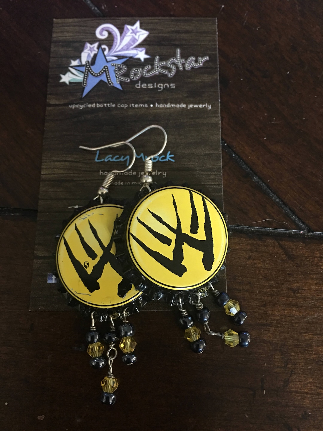 Wolverine Brewing Upcycled Earrings, Beer, Craft Beer, Hops, Michigan ...