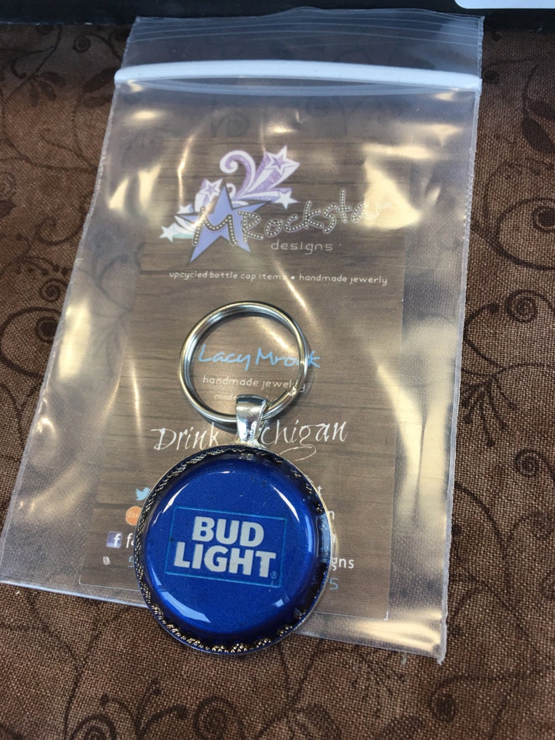 Bud Light Upcycled Keychain - Etsy
