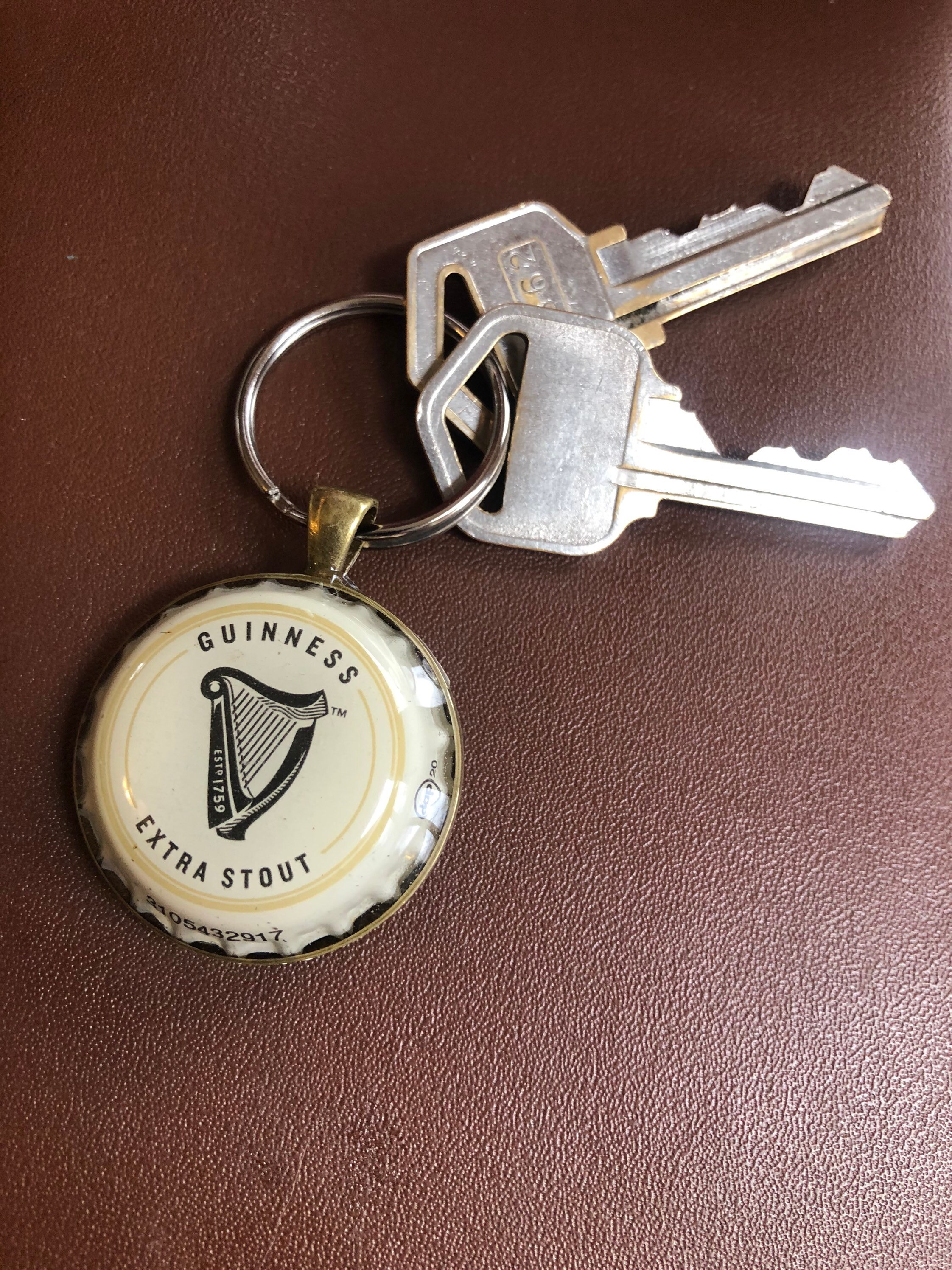 Guinness Extra Stout Upcycled Keychain - Etsy