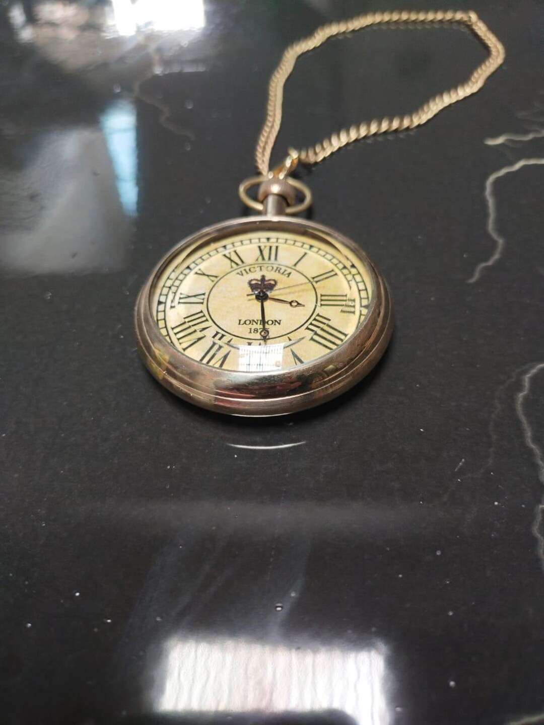 Vintage Nautical Anchor Pocket Watch - Antique Brass Finish - London ...