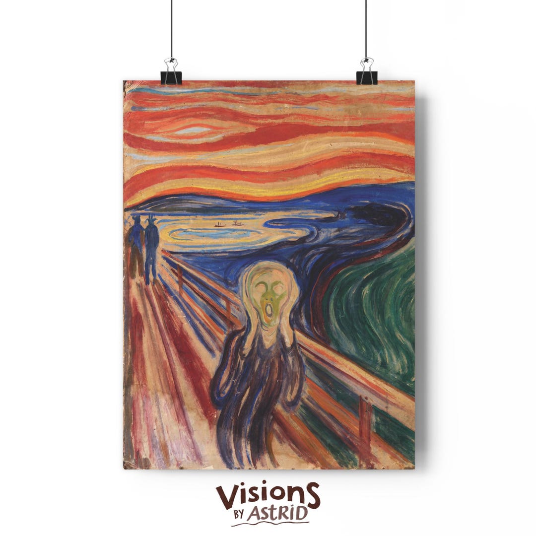 The Scream Giclée Art Print: Edward Munch Reproduction, Spooky ...