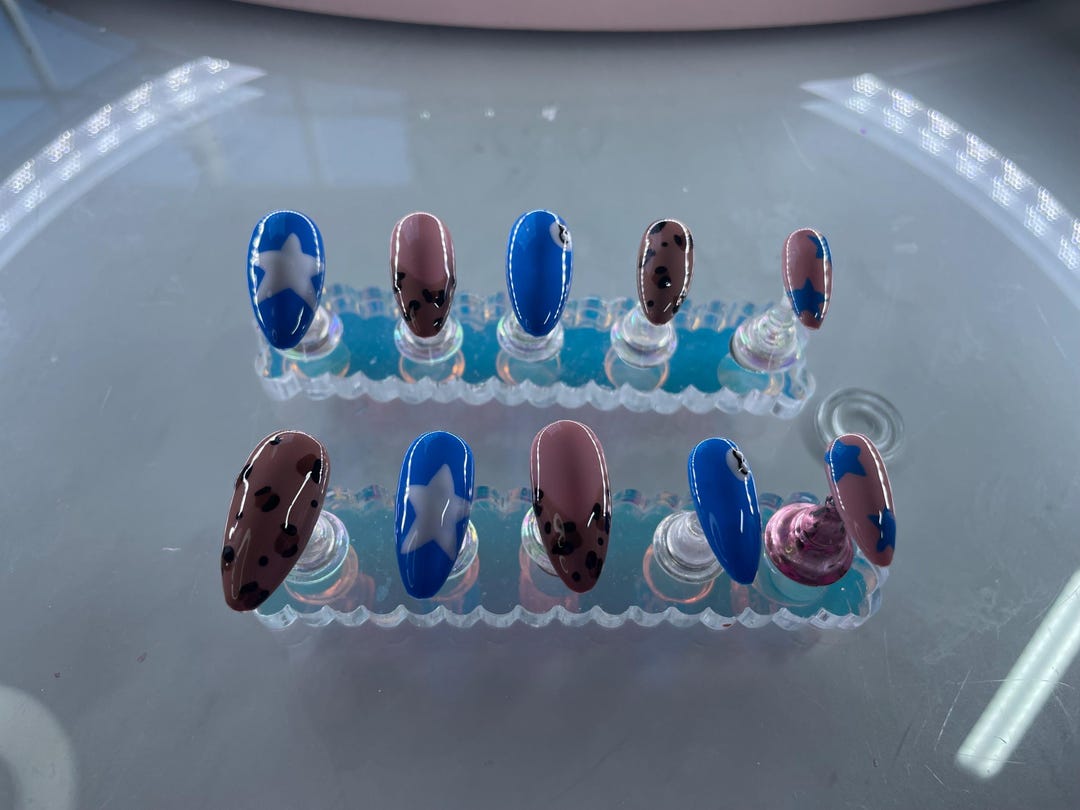 Blue Dallas Nails - Etsy